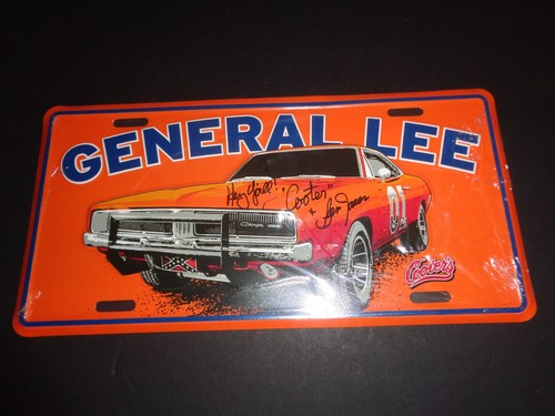 General Lee License Plate hand signed by Ben Jones (Cooter) Dukes of ...
