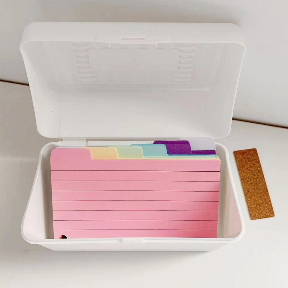 150PCS Tabbed Index Cards Storage Box Storage Box Learning Note | eBay