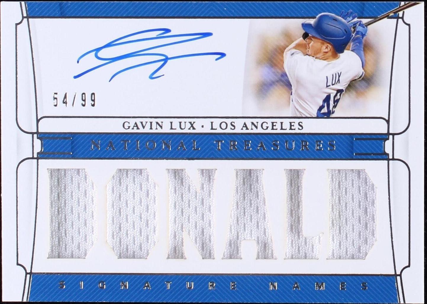 2020 Panini National Treasures - Signature Names Gavin Lux #SNA-GL /99 ...