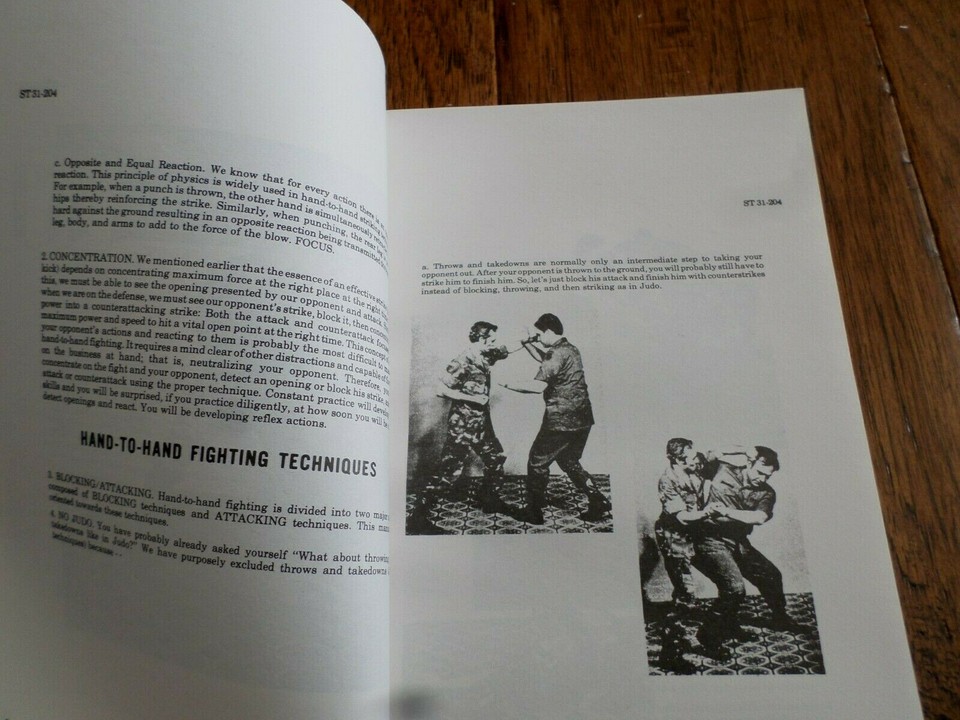 U.S ARMY SPECIAL FORCES HAND TO HAND FIGHTING KARATE BOOK HANDBOOK TAE ...