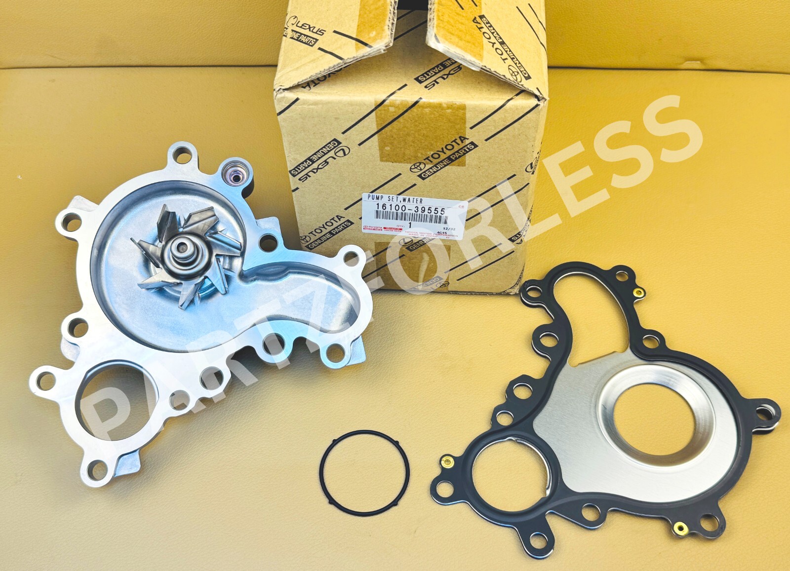 16100-39555 TOYOTA GENUINE PUMP ASSY, ENGINE WATER 16100-09525 NEW OEM ...