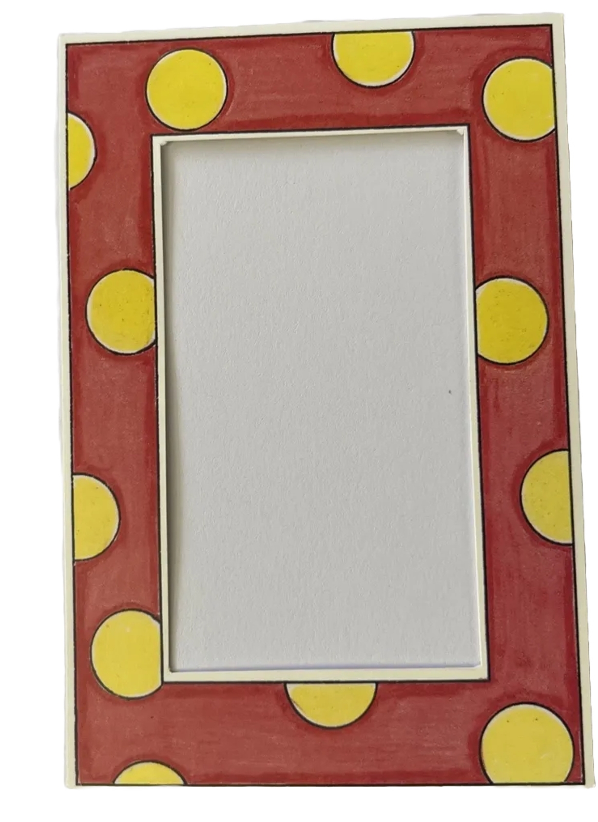 MINI RED/YELLOW DOT Die-Cut“Frame Ups”FRAME(3-1/4”x4-1/2”)My Minds Eye ...