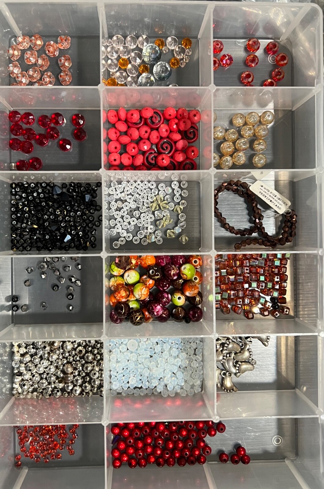 Mixed jewelry ,findings ,beads, Crystals,charms,spacers, crimp beads ...