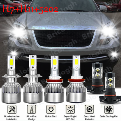 For GMC Acadia 2007 2008 2009 2010 2011 2012 -6X 6000K LED Headlight ...