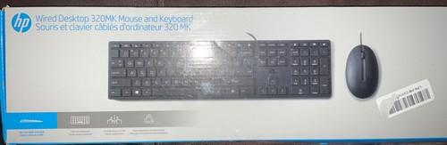 HP Wired Desktop 320MK Mouse and Keyboard - Black (9SR36UT#ABA) | eBay