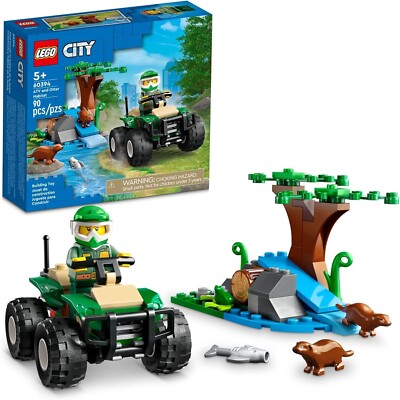 LEGO® CityATV and Otter Habitat 60394 Building Toy Set,Toy Boat That ...