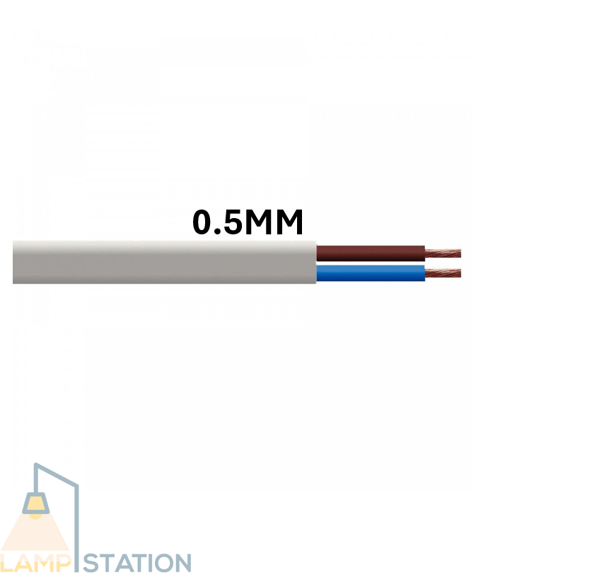 2192Y 2 Core 0.5MM 0.75MM Flat Flexible 3A 6A Lighting Electrical Cable ...