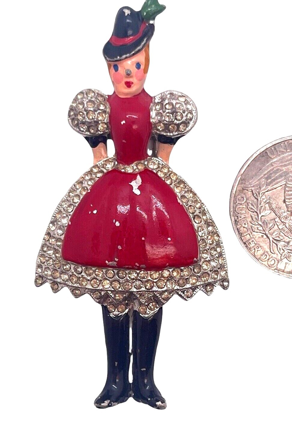 RARE Alfred Philippe Trifari "Helen" Swiss Girl Figur… - Gem