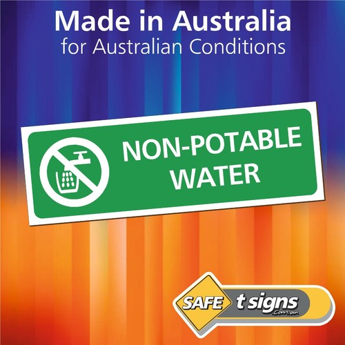 Non Potable Water - Sticker 150 x 50mm - Self Adhesive Decal ...