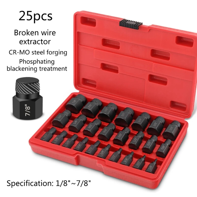 Multi-Spline Screw Extractor Set Hex Head Bit Socket Wrench Bolt ...