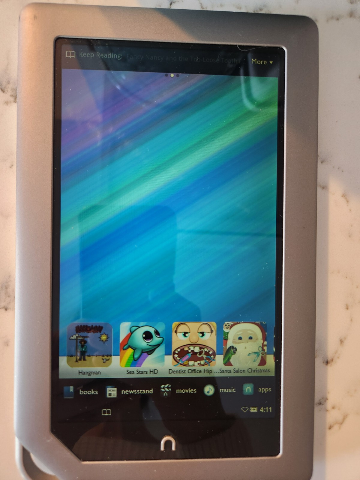 Barnes & Noble Nook Color Tablet 8GB Wi-Fi 7" BNTV250A - Silver ...