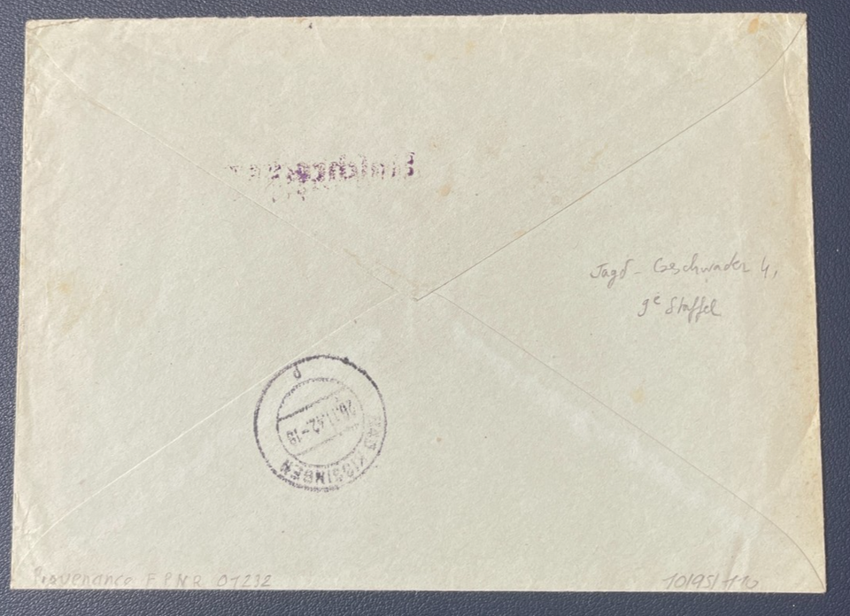 WW2 - Envelope With Seal German Military Office 948 Based In ORLEANS ...