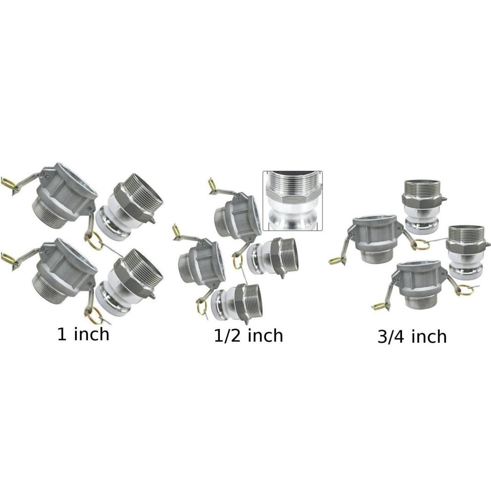 Quick Assembly Aluminum Fittings Cam & Groove Design Male NPT Threaded ...