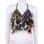 Womens Sequin Halter Salsa Belly Dance Bra Tops Party Club Wear Costume ...