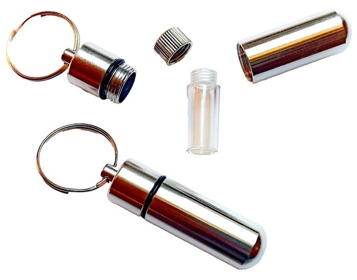 Pill Tablets Container IN Keychain Container Case Waterproof Secret ...