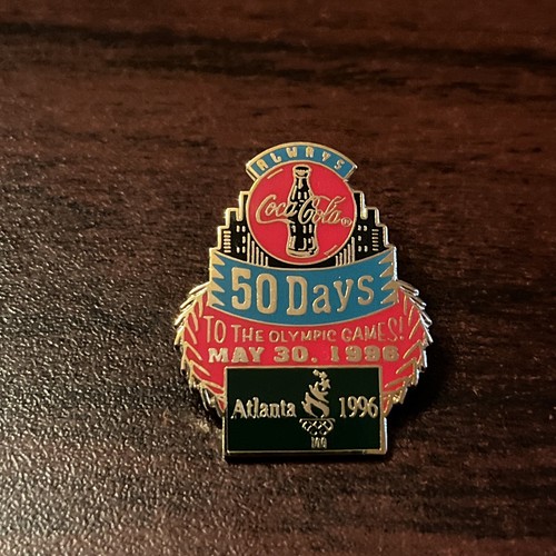 Vintage Coca-Cola Countdown To The 1996 Atlanta Olympics 50 Days Lapel ...