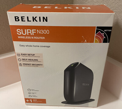 Belkin Surf N300 4-Port Wireless N Router F7D6301-TG Whole Home ...