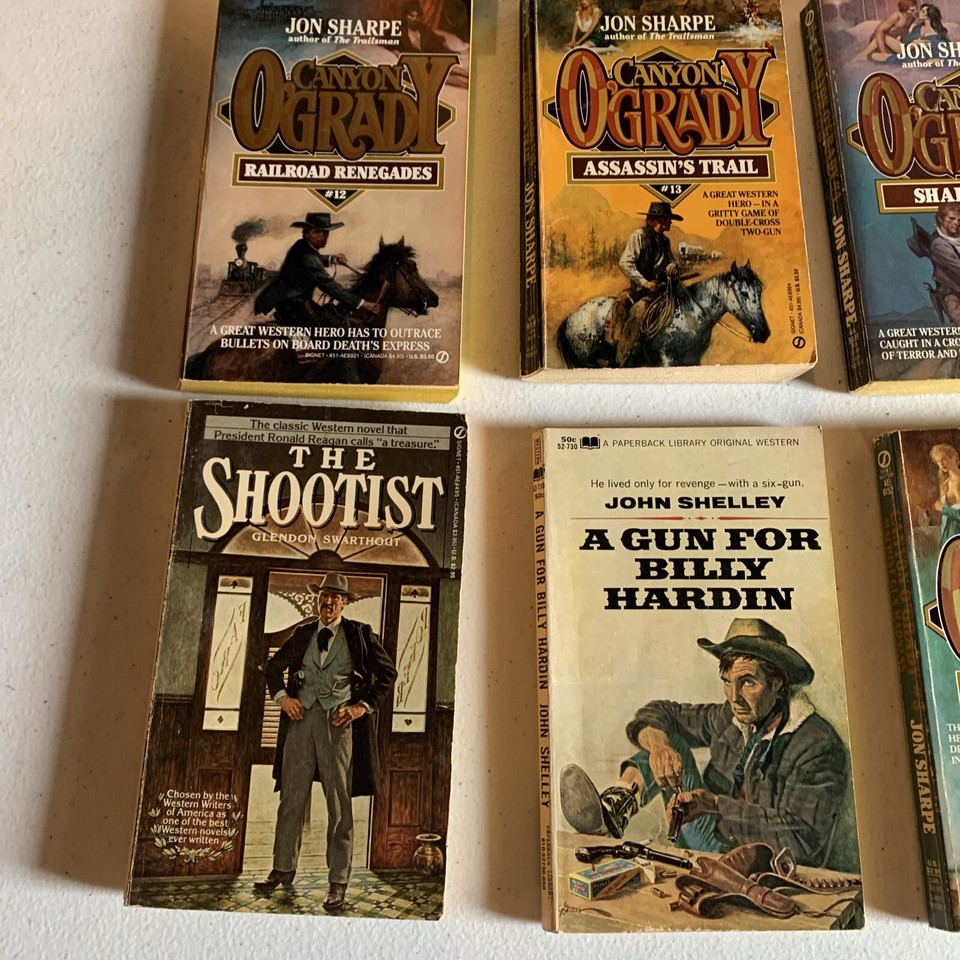 LOT OF 9: ADULT WESTERN Paperback Books MIXED AUTHORS VINTAGE !!!! | eBay