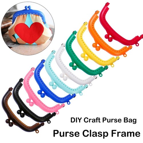 Candy Color Purse Frame Kiss Clasp Plastic Purse Frame DIY Craft | eBay