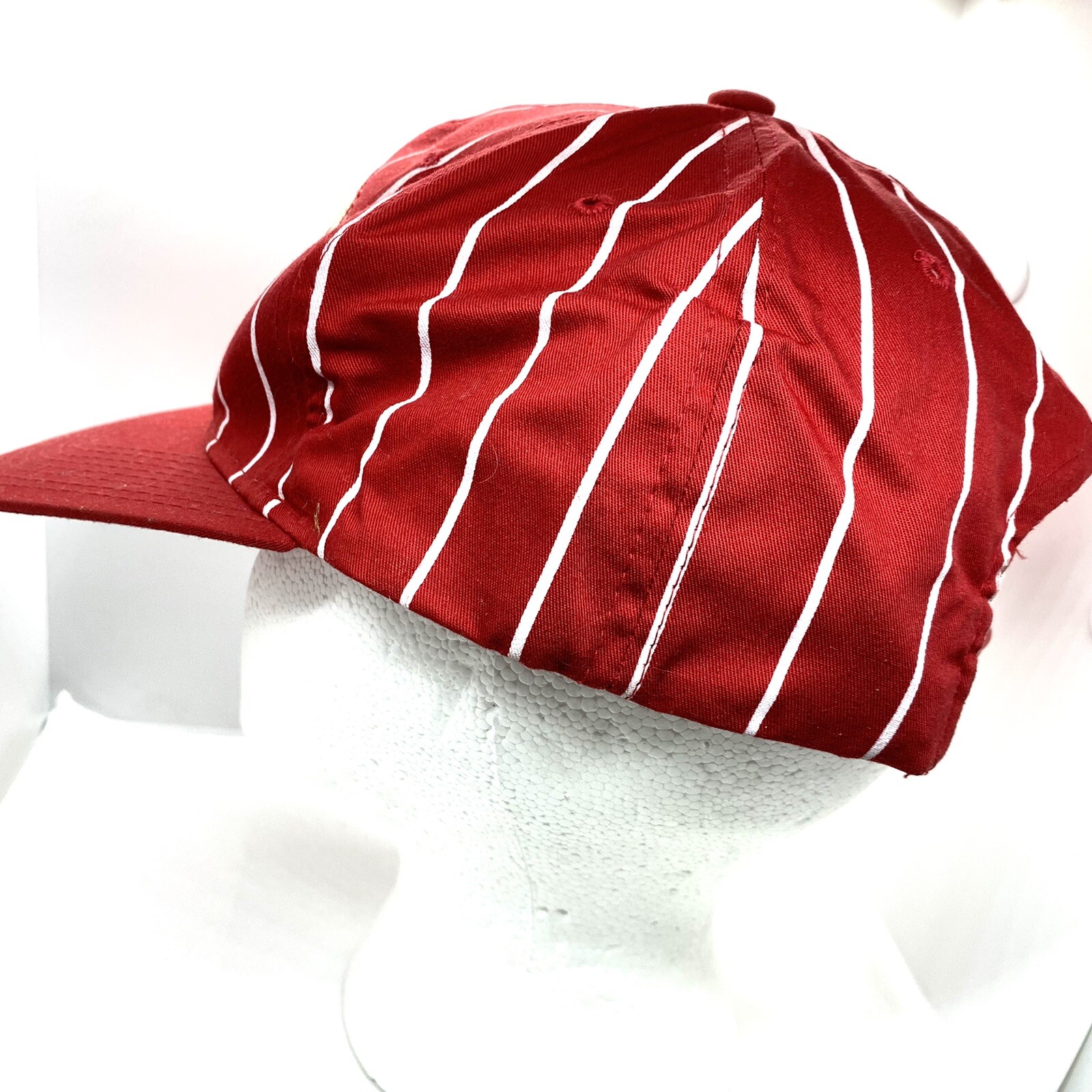 RARE VINTAGE CINCINNATI REDS BASEBALL PINSTRIPE SNAPB… - Gem