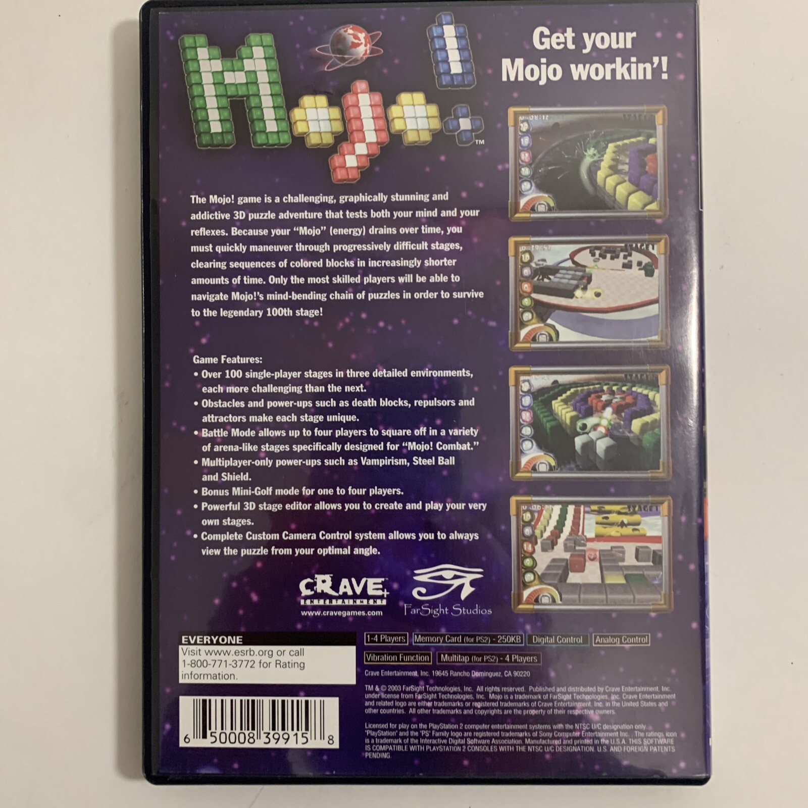 Mojo (PS2 Playstation 2) Complete CIB with Manual 650008399158 | eBay