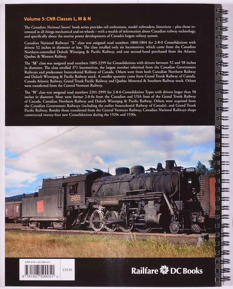 Canadian National Steam Roster 5 by Donald R. McQueen - Like New ...