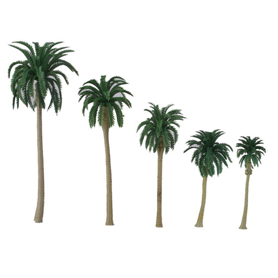 15PCS Mini Scenery Model Palm Trees Scale Scenery Model Coconut Palm ...