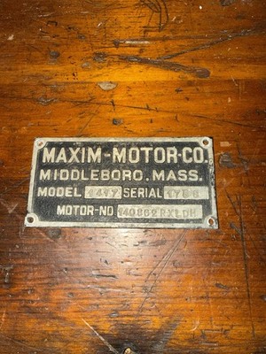 Early Maxim Fire Truck Emblem Firefighter | eBay
