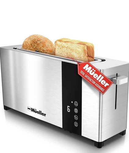 Mueller UltraToast Full Stainless Steel Toaster 2 Slice, Long Extra ...