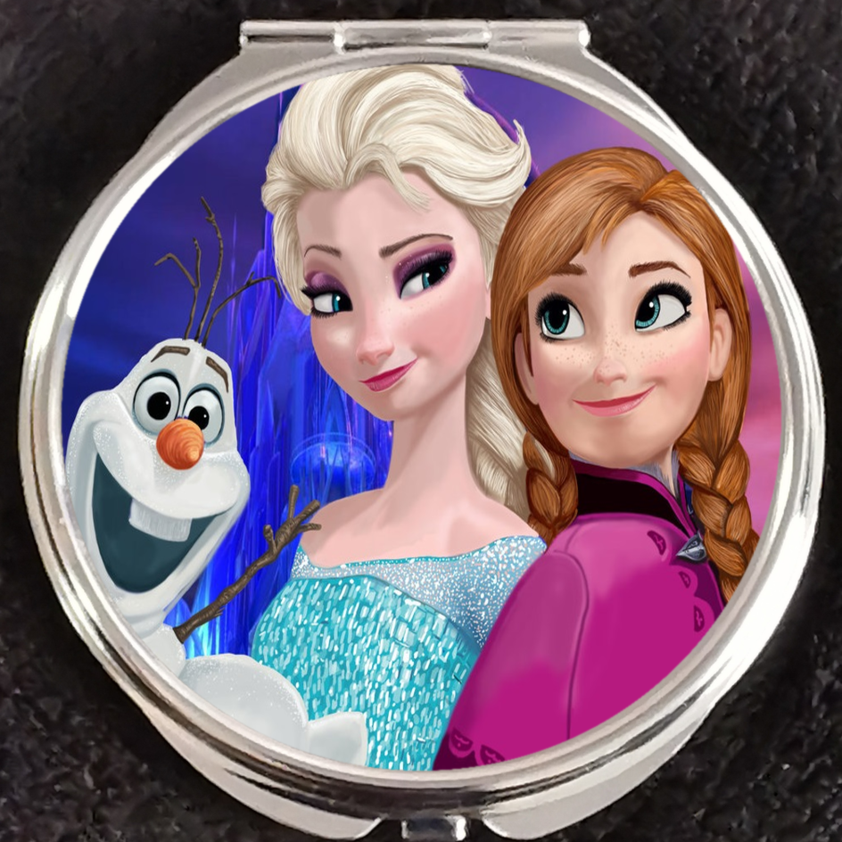 Queen Elsa Frozen Princess Anna Olaf Snowman Gift Disney Makeup Compact ...