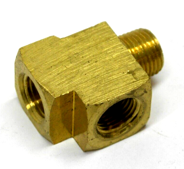 ONE - 3 PORT BRASS BRAKE LINE ADAPTER TEE 1/8 F X 1/8 F X 1/8 MALE NPT ...