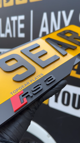 1 x Acrylic Premium Exclusive Audi RS3 Car Number Plate Holder Surround ...