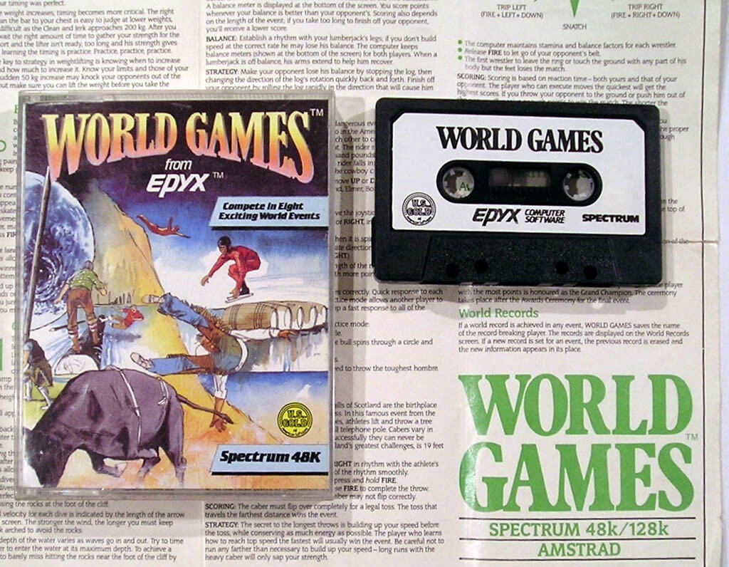 Sinclair ZX Spectrum 48K Game - WORLD GAMES - US Gold - Tested ...