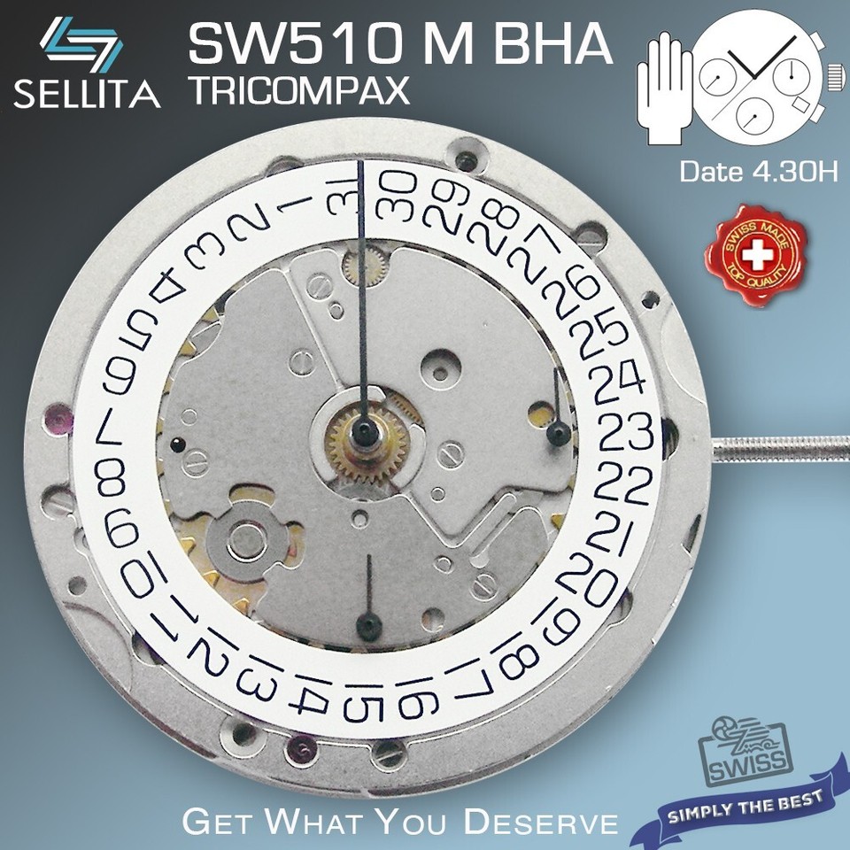 MOVEMENT MANUAL WIND SELLITA SW510 M BHA TRICOMPAX CHRONOGRAPH | eBay