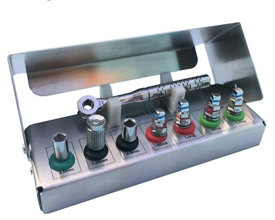 Dental Implant Mini Drivers Kit Universal Ratchet Wrench Hex Drivers 8 ...