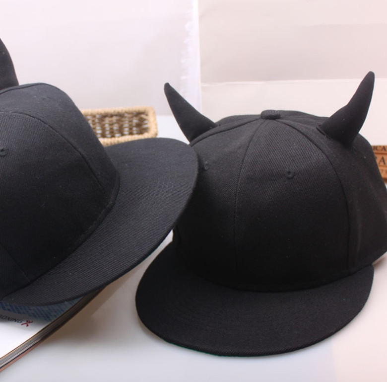 Cool Innovation Horn Hat Flat Along Baseball Cap Hip-Hop Hat Funny ...