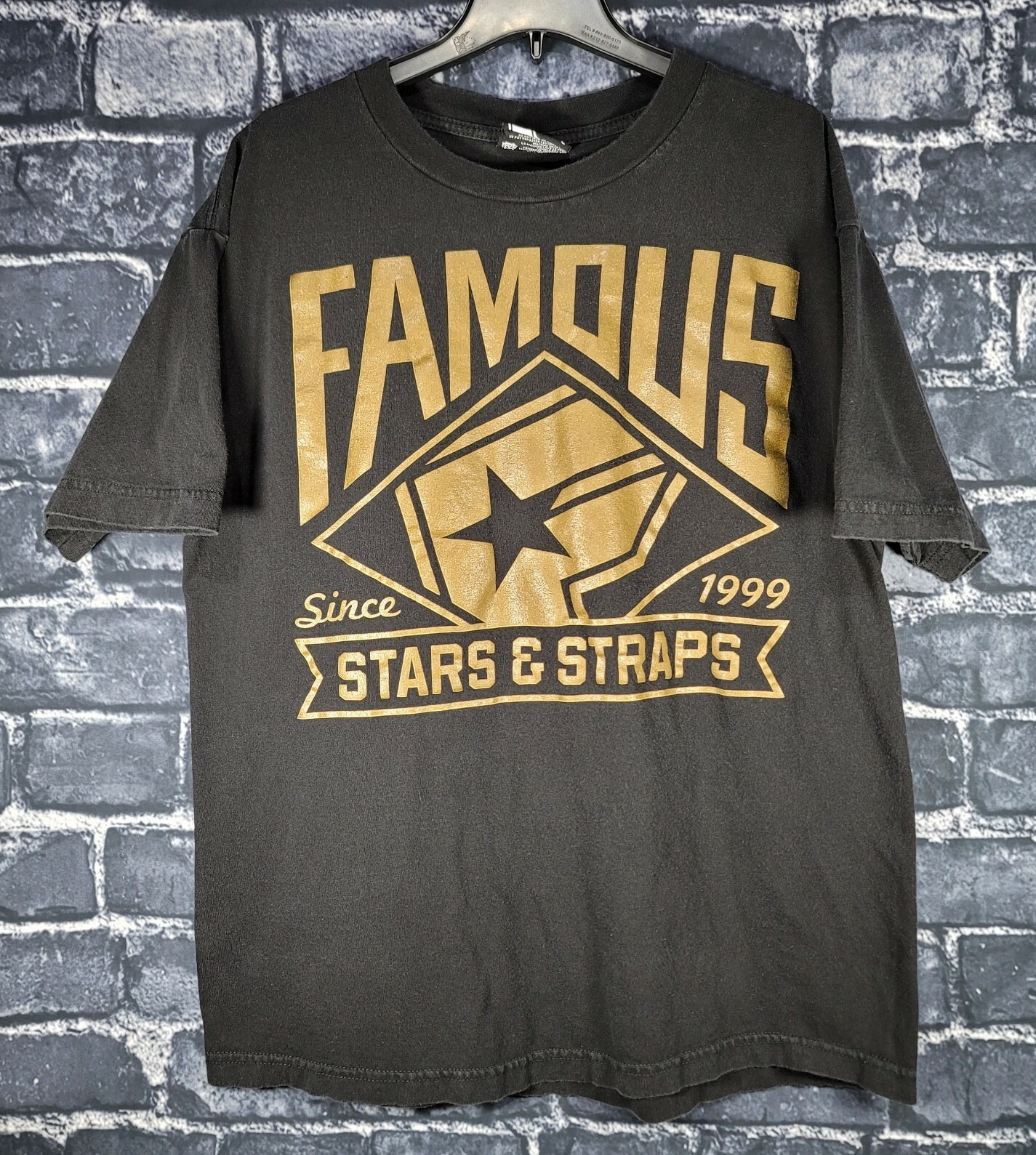 FAMOUS STARS AND STRAPS Famous Logo Black Graphic Tee… - Gem
