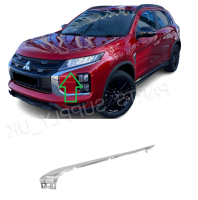 NEW FOR MITSUBISHI ASX 2020 - FRONT BUMPER UPPER CHROME TRIM LEFT N/S ...