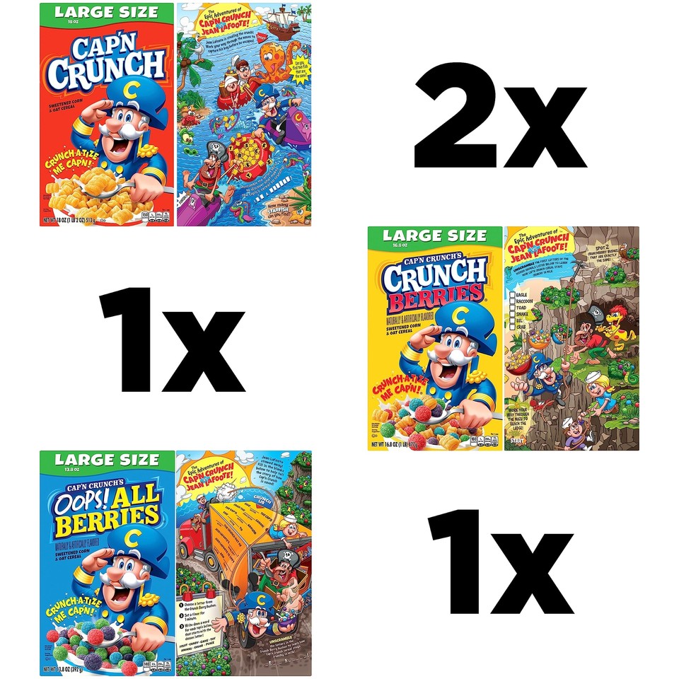 Cereal, 3 Flavor Variety Pack, Large Size Boxes, (4 Pack) | eBay