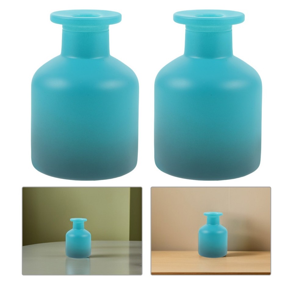 2 Pcs Glass Jar for Reed Sticks Diffuser Empty Bottle Aromatherapy ...
