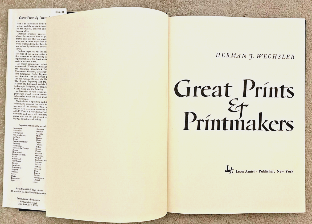 Vintage "Great Prints & Printmakers" – 1977 – By Herman Wechsler | eBay