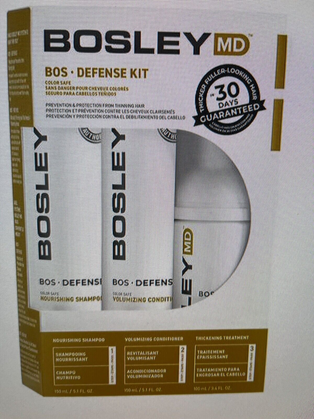BOSLEY BosDefense Color-Safe 30 Day Kit 815266012595| eBay