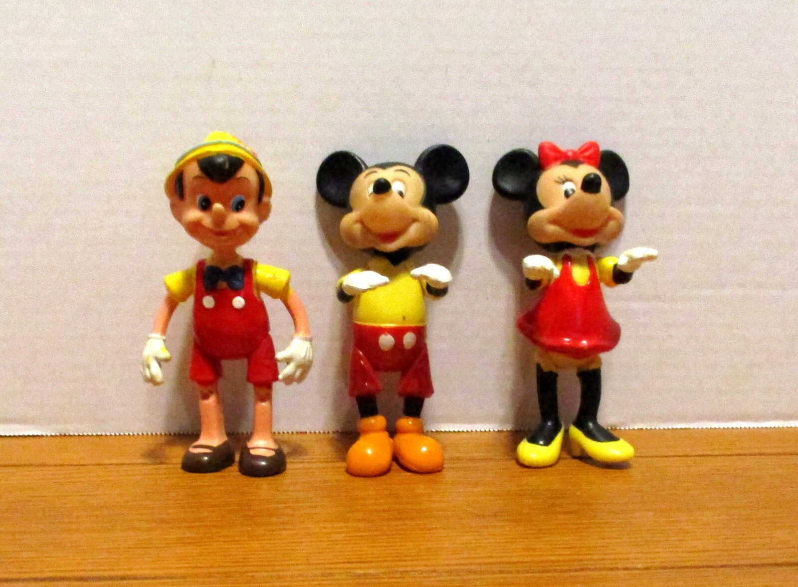 Walt Disney Production Vintage Pinocchio + Mickey & Minnie Mouse 5 1/2 ...