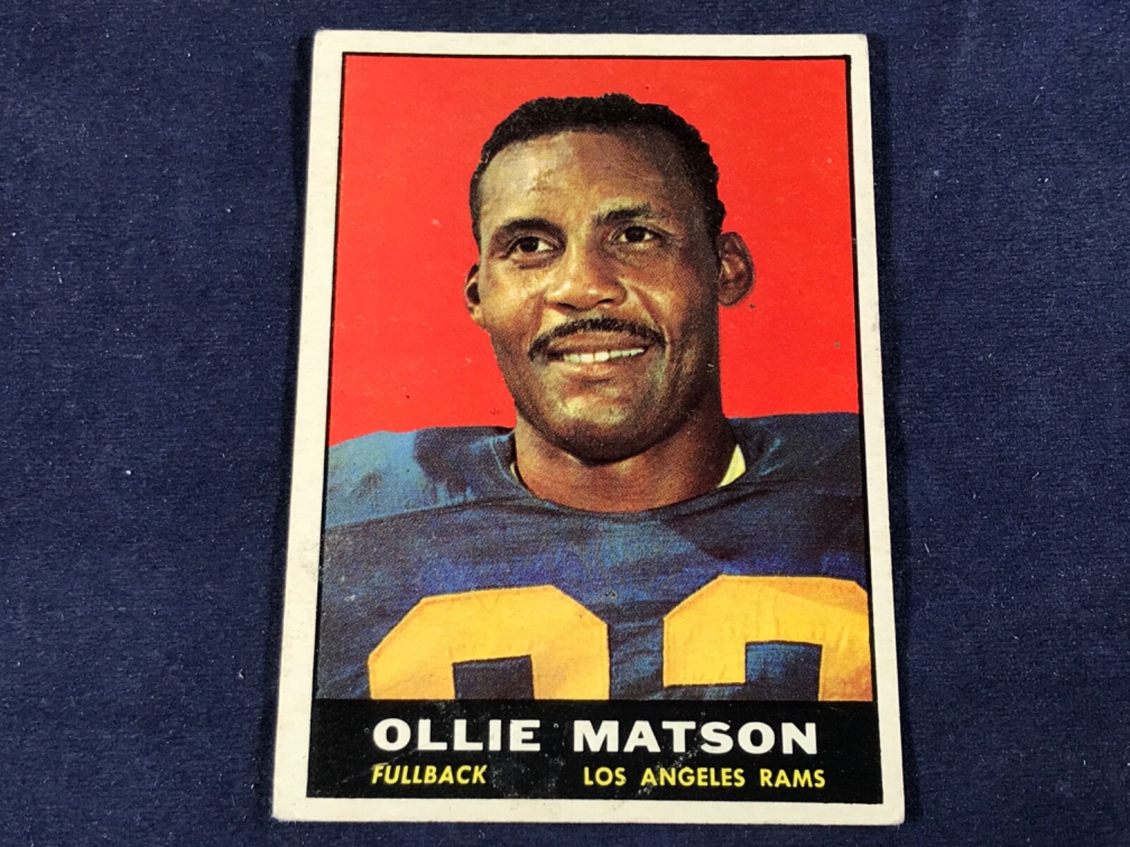J3-91 FOOTBALL CARD - OLLIE MATSON LOS ANGELES RAMS - CARD #50 - 1961 ...