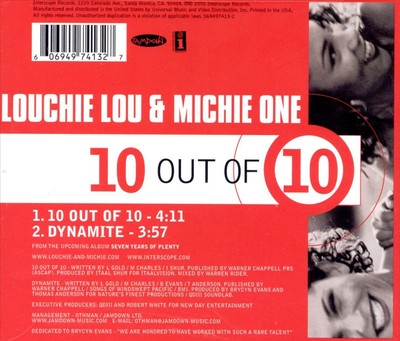 LOUCHIE LOU & MICHIE ONE - 10 OUT OF 10 [CD5/CASSETTE] [SINGLE] NEW CD ...