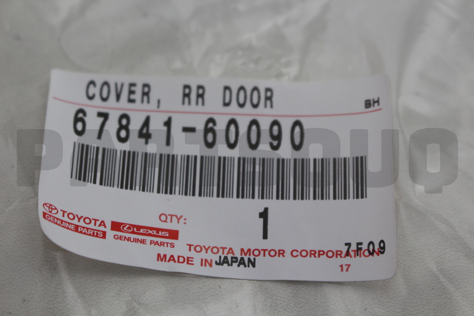 6784160090 Genuine Toyota COVER, REAR DOOR SERVICE HOLE, RH 67841-60090 ...