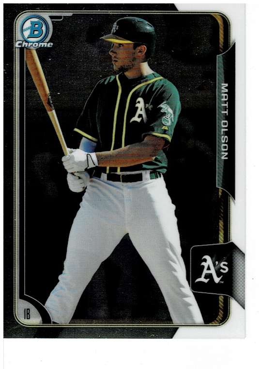 2015 Bowman Draft 196 Matt Olson RC Rookie Chrome Oakland A's Baseball ...