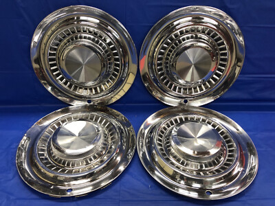 Vintage set of 4 1956 Pontiac 15" hubcaps | eBay