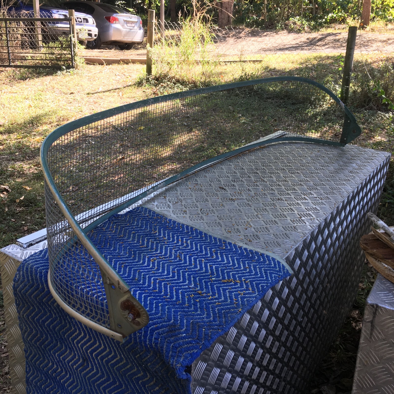 VINTAGE CAR WINDSCREEN STONE GUARD in VGC missing mounting brackets | eBay