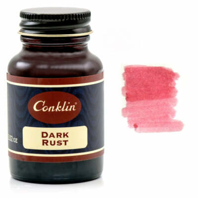 Conklin Classic Fountain Pen Ink Bottle, Dark Rust, 60ml Glass Bottle ...